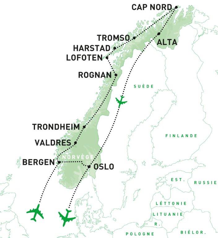 circuits NORVEGE : Le Cap Nord de Voyages Internationaux